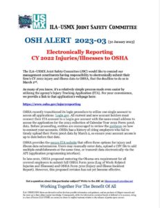 ILA-USMX Joint Safety Committee OSH Alert 2023-03: Electronically ...