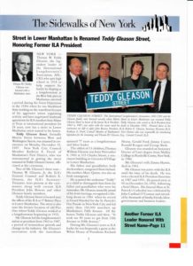 Street in Lower Manhattan is Renamed Teddy Gleason Street, Honoring ...