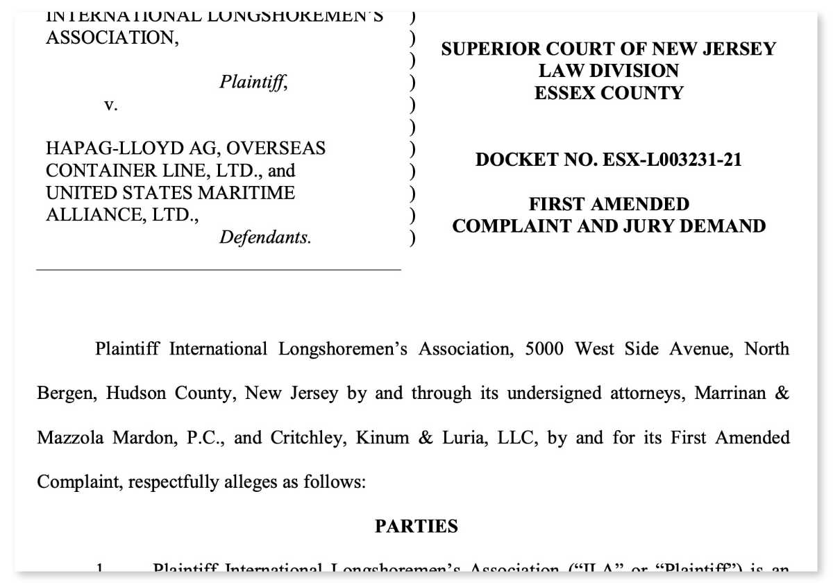 ILA Amends Complaint in NJ Superior Court, Adds OOCL as Defendant – ILA ...