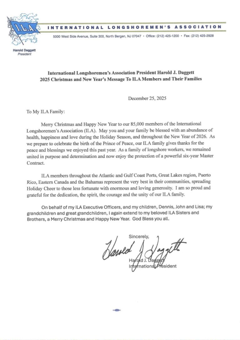 International Longshoremen’s Association President Harold J . Daggett ...