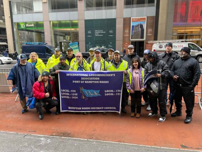 ILA Members Out of the Port of Hampton Roads, VA Head Up North to ...