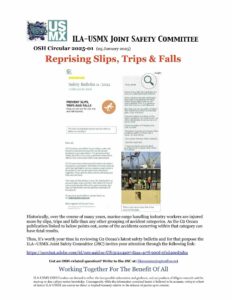 ILA-USMX Joint Safety Committee OSH Alert 2025-01: Reprising Slips ...