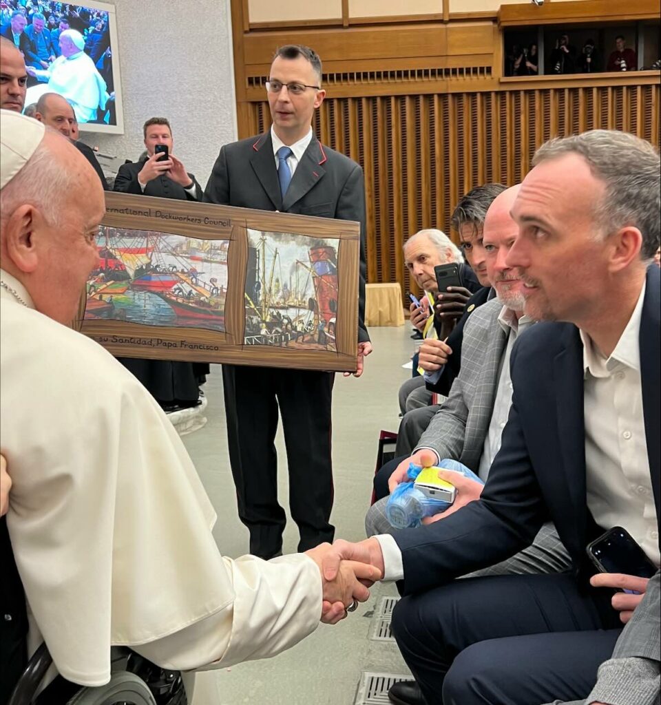 Pope Francis Gives Dockworkers Around the World Papal Blessing at the ...