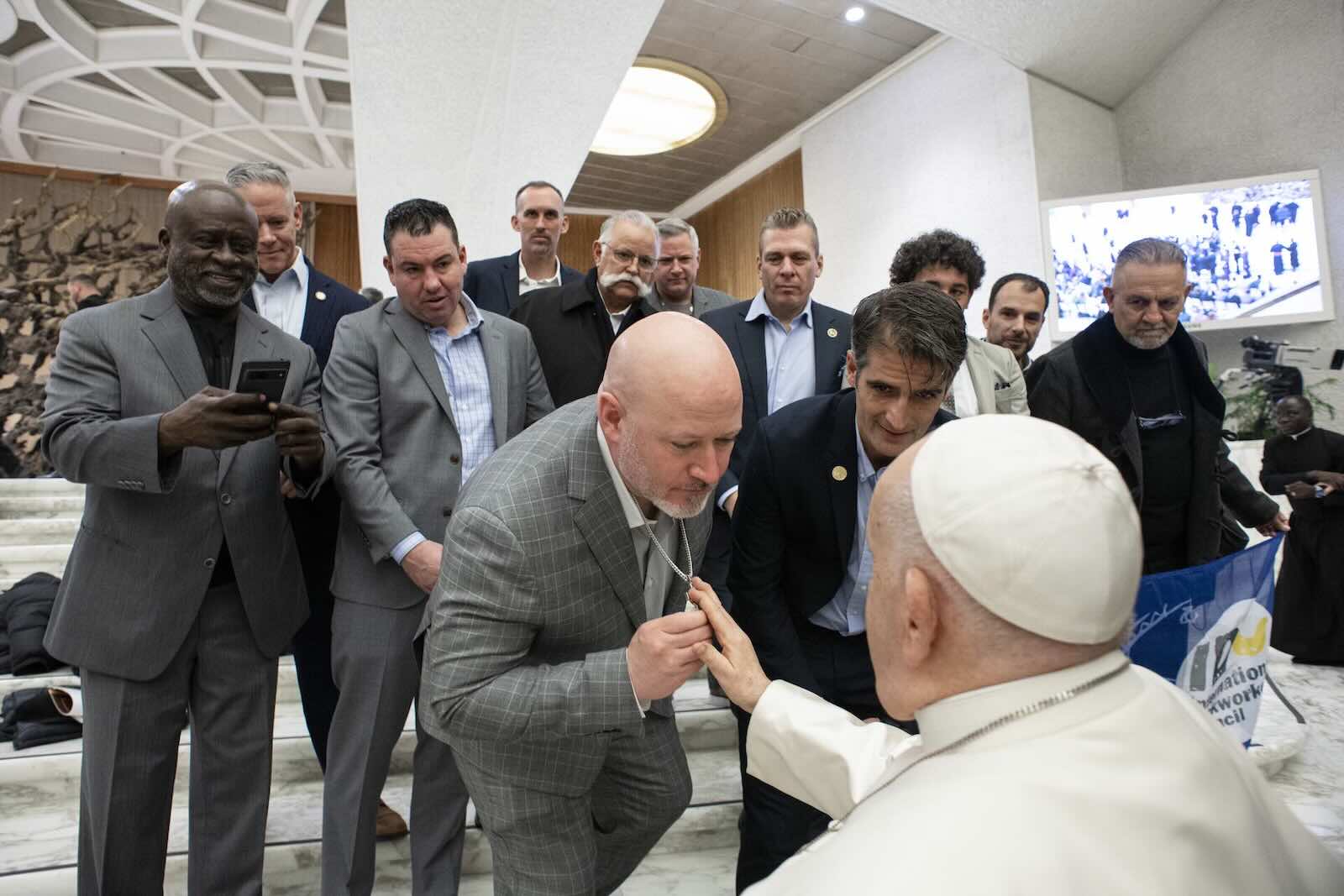 Pope Francis Gives Dockworkers Around the World Papal Blessing at the ...