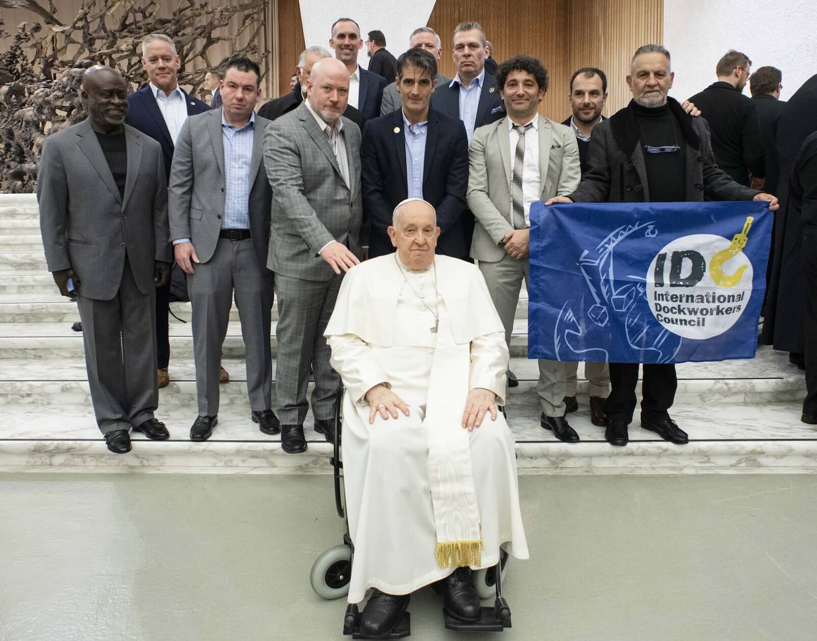 Pope Francis Gives Dockworkers Around the World Papal Blessing at the ...